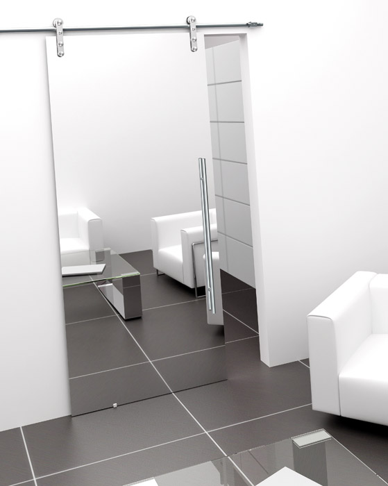 Single Glass Sliding Doors from Foa Porte - DigsDigs