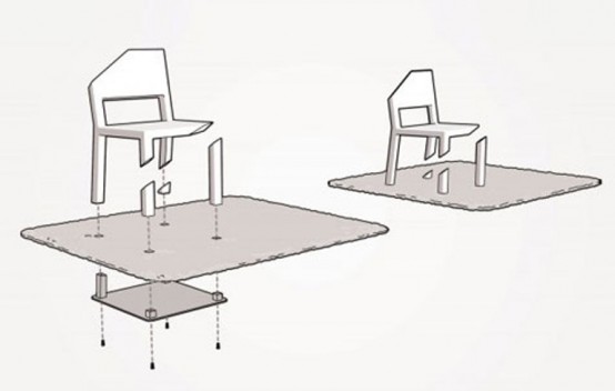 Optical Illusion Chair With Only One Whole Leg - DigsDigs