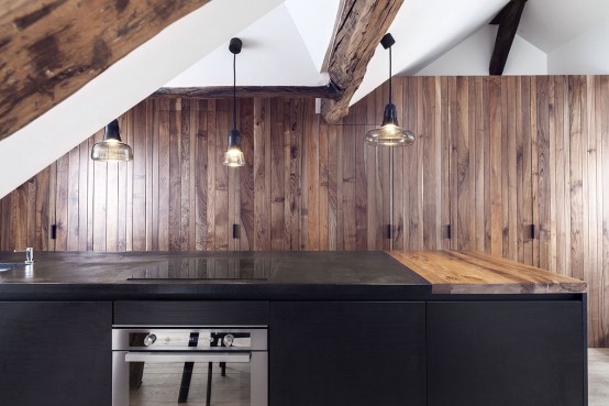 Paris Apartment Combining Rustic Charm And Modern Style - DigsDigs