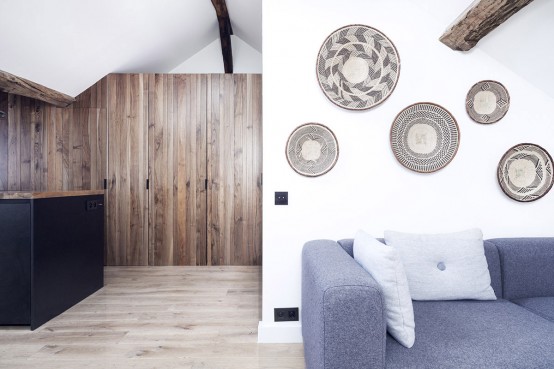 Paris Apartment Combining Rustic Charm And Modern Style - DigsDigs