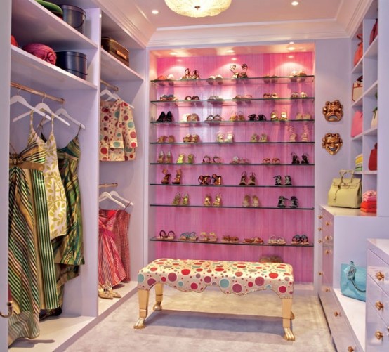 49 Pretty Feminine Walk-In Closet Design Ideas - DigsDigs