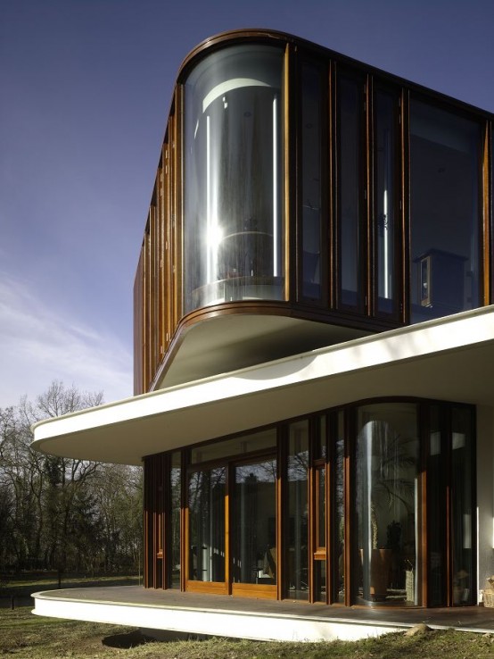 Retro Futuristic House Design by Mecanoo Architecten - DigsDigs