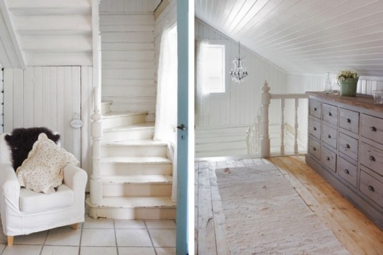 Romantic White House Of Natural Wood - DigsDigs