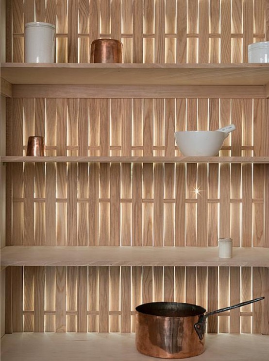 Rustic Kitchen With An Extensive Use Of Rough Wood - DigsDigs