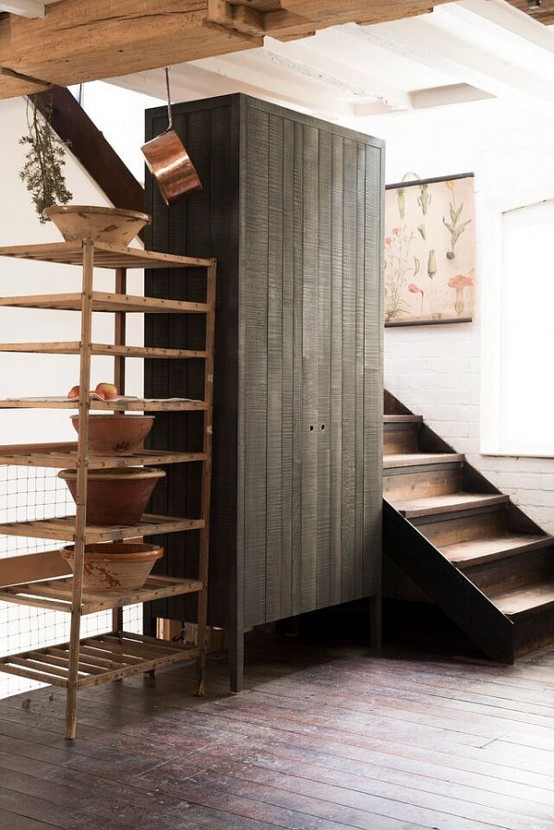 Rustic Kitchen With An Extensive Use Of Rough Wood - DigsDigs