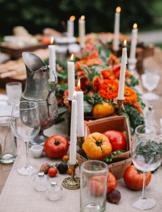 34 Rustic Veggies And Herbs Tablescape Ideas - DigsDigs