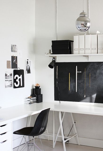 50 Smart Chalkboard Home Office Décor Ideas - DigsDigs