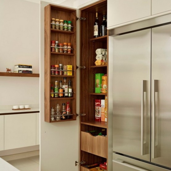 85 Smart Hidden Kitchen Storage Ideas - DigsDigs