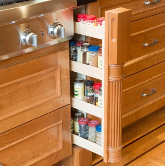 85 Smart Hidden Kitchen Storage Ideas - DigsDigs