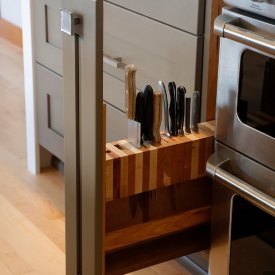85 Smart Hidden Kitchen Storage Ideas - DigsDigs