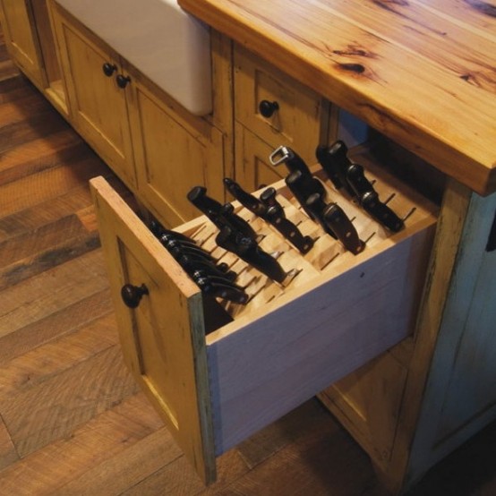 85 Smart Hidden Kitchen Storage Ideas - DigsDigs