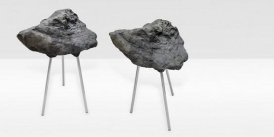 Stone Foam Stool: Looking Hard And Being Soft - DigsDigs