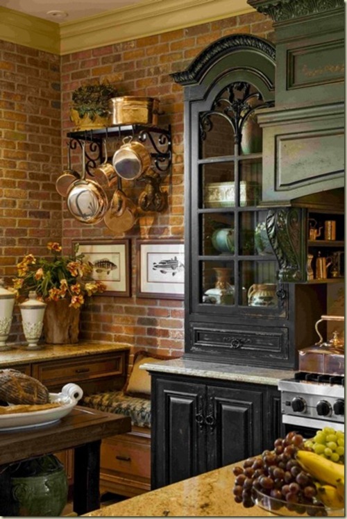 95 Stylish Kitchens With Brick Walls And Ceilings - DigsDigs