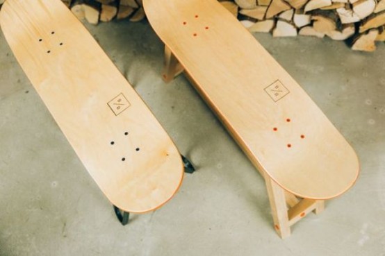 Super Original Handmade Skateboard Tables Collection - DigsDigs