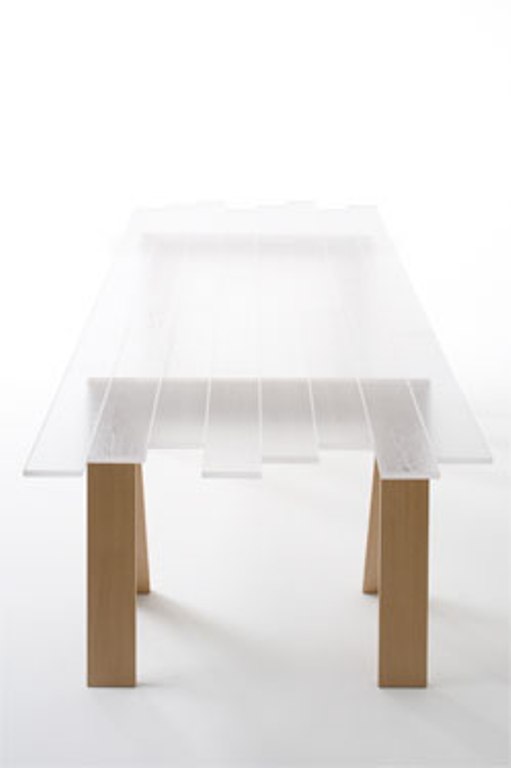 Transparent Wood Table Perfect For Modern Dining Areas - DigsDigs
