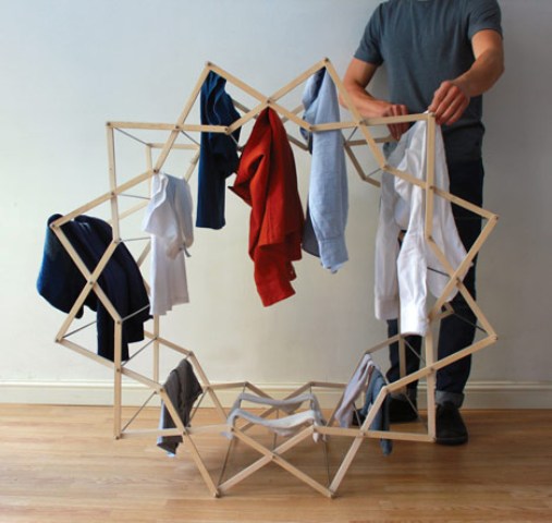 Practical And Unique Star-Shaped Clothes Horse - DigsDigs
