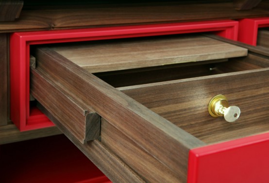 Unique Walnut Dresser That Makes A Statement - DigsDigs