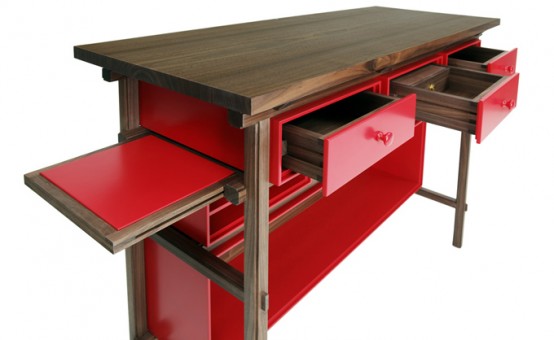 Unique Walnut Dresser That Makes A Statement - DigsDigs