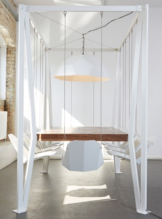 Unusual Swing Table For Having Fun At Meetings - DigsDigs