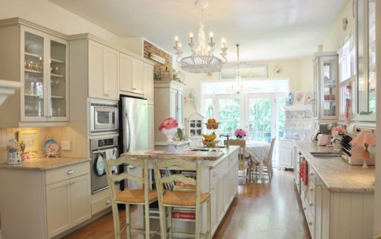 Cool Vintage Candy-Like Kitchen Design With Retro Details - DigsDigs