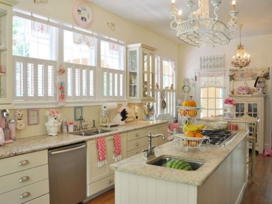 Cool Vintage Candy-Like Kitchen Design With Retro Details - DigsDigs