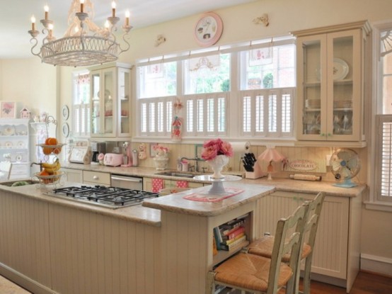 Cool Vintage Candy-Like Kitchen Design With Retro Details - DigsDigs
